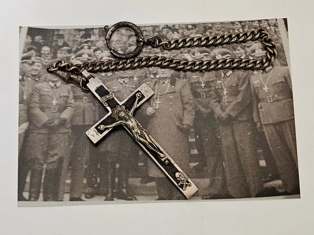 WWII WW2 GERMAN Army Wehrmacht Officer Pectoral Cross Skull Pendant ...
