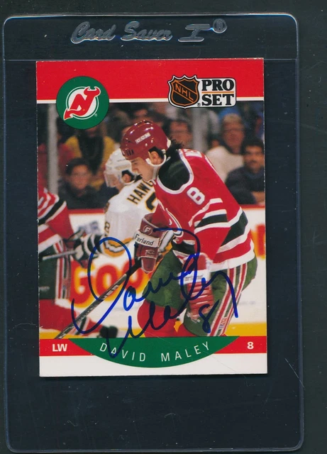 1990/91 PRO SET #171 David Maley Devils Signé Auto *E6301 EUR 2,15 ...