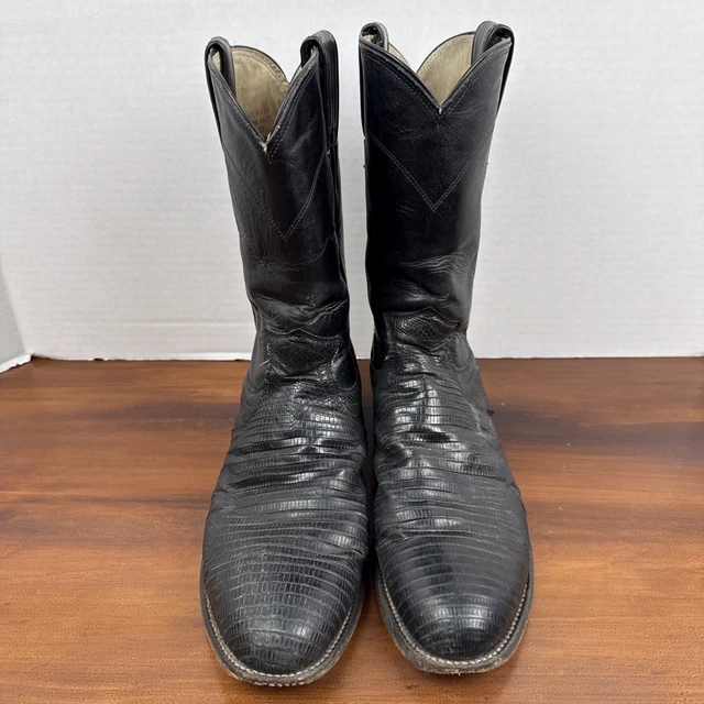 VINTAGE JUSTIN 3112 Exotic Lizard Roper Boots Size 7D £62.48 - PicClick UK