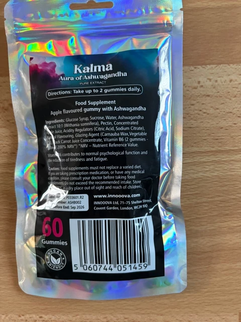 INNOOVA KALMA AURA of ashwagandha 60 gummies £24.10 - PicClick UK