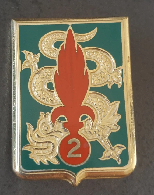 INSIGNE 2° REI 37mm Dragon Indochine LÉGION ÉTRANGÈRE Retirage Drago ...