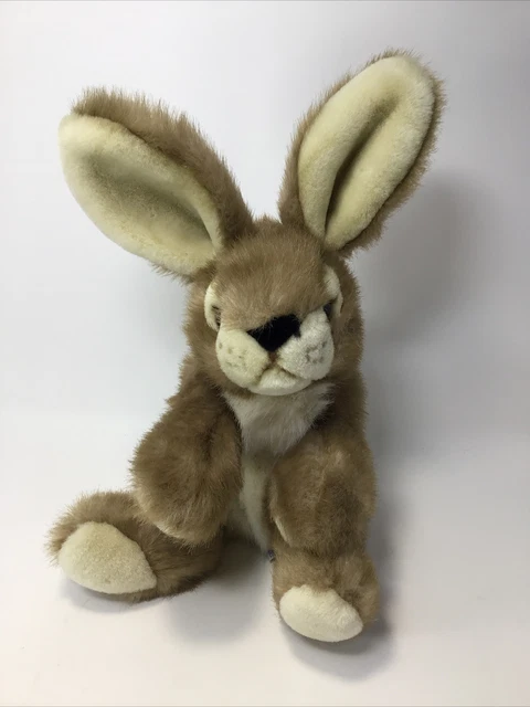 VINTAGE A&A REALISTIC Plush Rabbit Soft Brown Floppy Bunny 10"-12 ...