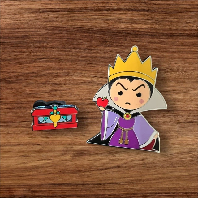 DISNEY AFTER DARK 2024 Villains Tiny Kingdom Pin LR Evil Queen & Heart ...