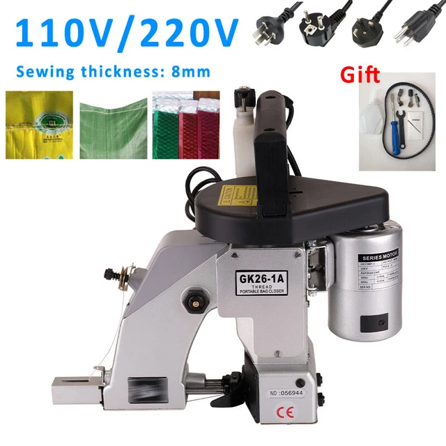 110V/220V PORTABLE ELECTRIC Sewing Machine Woven Bag Stitching Packing ...