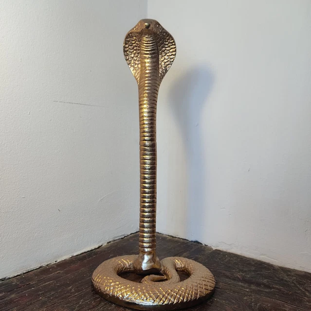 STATUE SCULPTURE SERPENT Cobra en métal EUR 249,00 - PicClick FR
