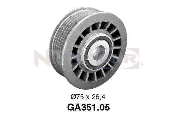 SNR GA351.05 DEFLECTION/GUIDE Pulley, V-ribbed belt for MERCEDES-BENZ £ ...