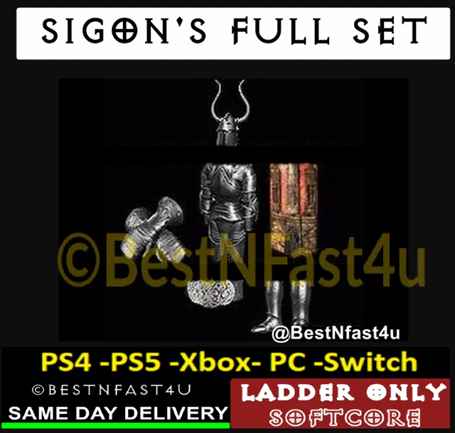 S6 LADDER - Sigon's FULL SET Sigon PC-XBOX-PS4-PS5-SWITCH Diablo 2 Res ...