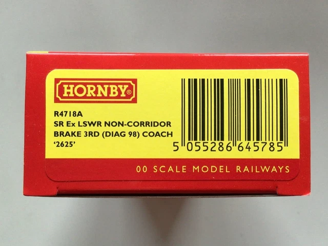 HORNBY OO GAUGE R4718A Ex-LSWR Non-Corridor Brake 3rd Coach in SR Olive ...