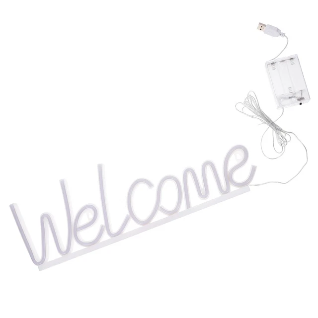 WELCOME NEON SIGN Led Neon Lamp Party Lamp Atmosphere Light for Club ...