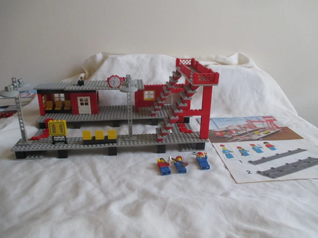LEGO EISENBAHN CITY 7822 Bahnhof komplett mit Bauanleitung EUR 79,99 ...