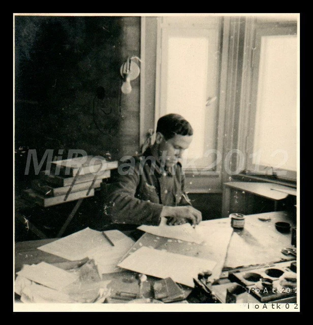FOTO, WK2, 1./NA 57, Besenfeld/Schw., Blick in die Schreibstube 1939 ...