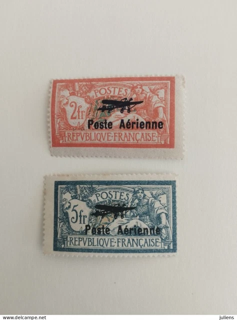 TIMBRE FRANCE SIGNE CALVES poste aérienne 1 et 2 pa pa1 pa2 côté 500€ neuf* EUR 89,00 - PicClick IT