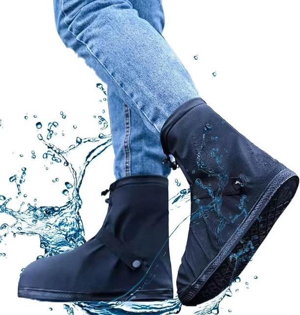 SHOE COVERS WITH Zipper Hard Sole Version Waterproof Shoe Covers ...