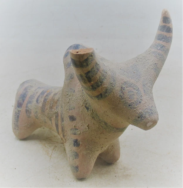 ANCIENT INDUS VALLEY Terracotta Harappan Bull Figurine. Circa 2200 ...
