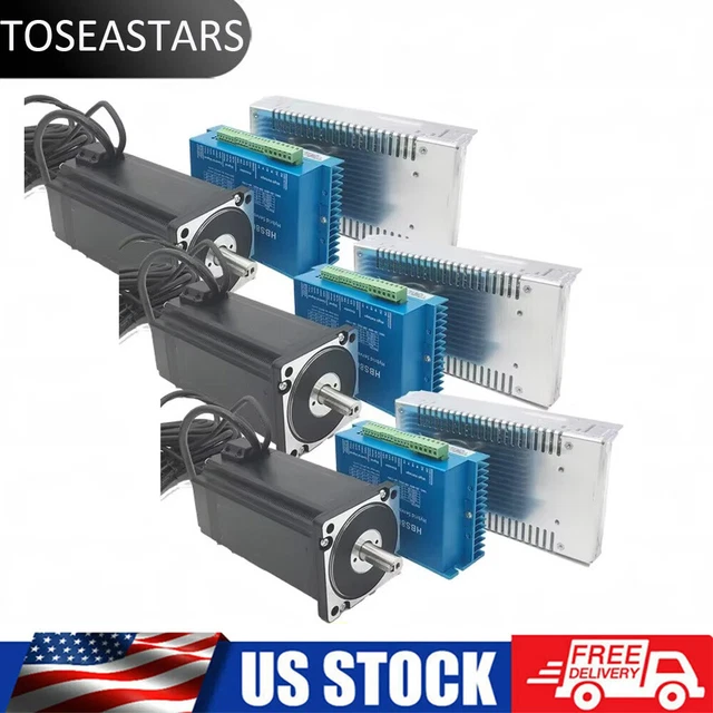 1/3/5 AXIS NEMA34 Closed Loop Stepper motor Hybrid Servo HB808C Driver ...