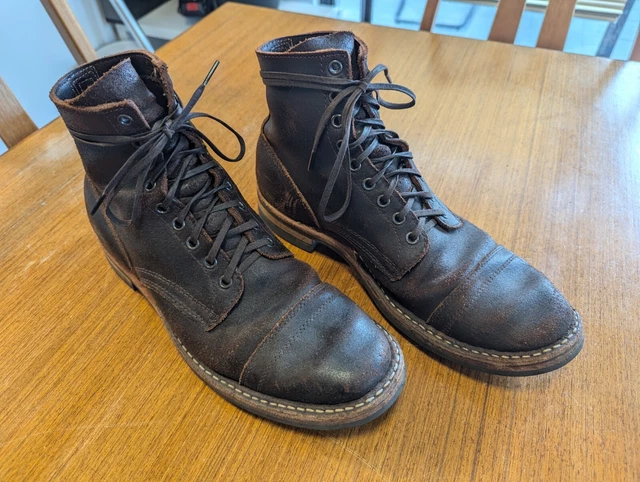 WHITE'S BOOTS MP Service Boot Dark Brown Waxed Flesh US 10D £321.47 ...