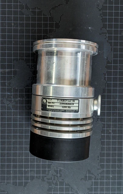 JEOL LEYBOLD 24063 Turbo Molecular Vacuum Pump Turbovac 50 Working on ...