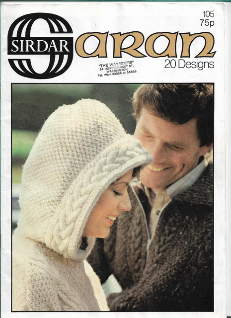 VINTAGE KNITTING PATTERN book; sirdar 105 aran 20 designs £11.00 ...