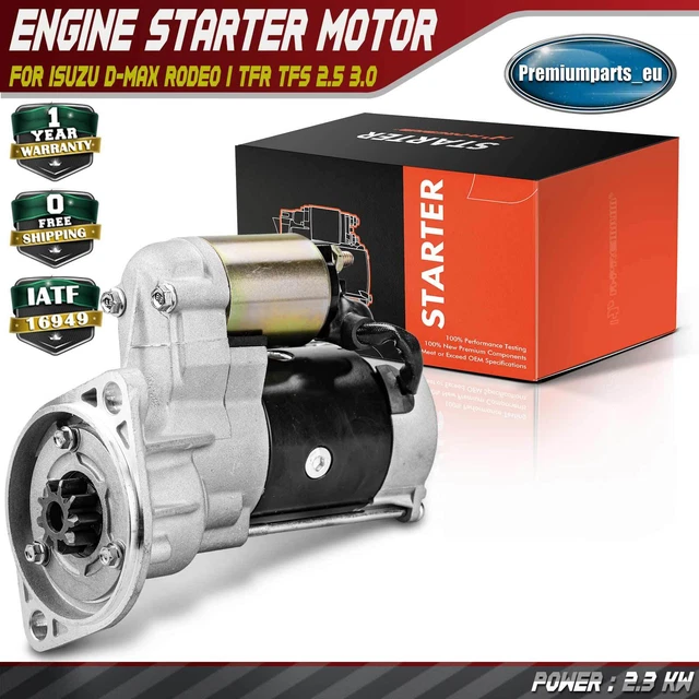 STARTER MOTOR FOR Isuzu D-Max Rodeo I TFR TFS 2.5 3.0 DiTD 4x4 ...