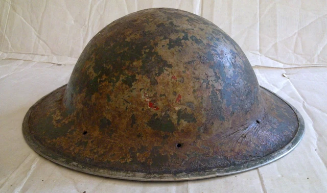 ORIGINAL BRITISH HELMET Camouflage &Insignia Ww1 Ww2 ?~British Us ...