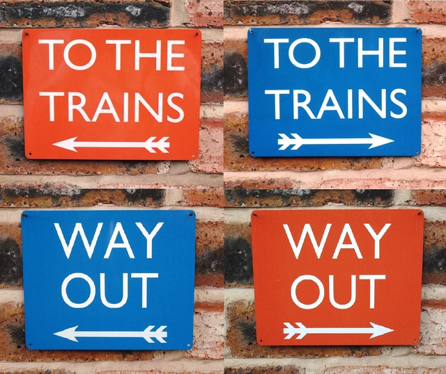 METAL RAILWAY WALL Sign | British Rail | To The Trains | Way Out Gift £ ...