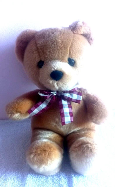RUSS BERRIE Teddy Bear Classic Wearing Bow Soft comfort toy £7.99 ...