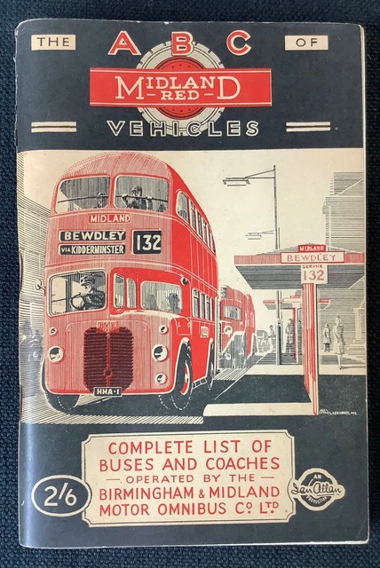THE ABC OF Midland Red Vehicles Complete List & Map 1940's Ian Allan ...