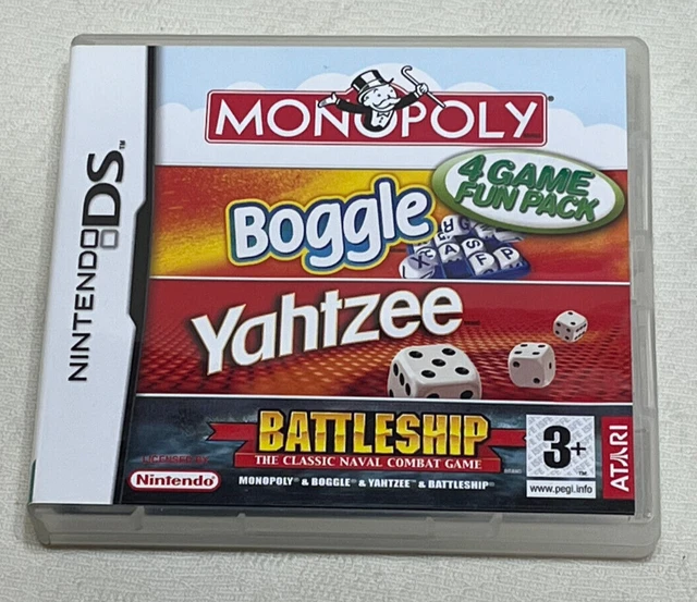 MONOPOLY, BOGGLE, YAHTZEE & BATTLESHIP : Nintendo DS Game Cartridge ...