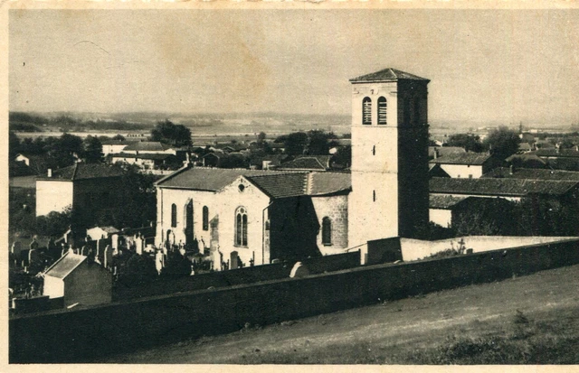 CARTE TOUSSIEU L'ÉGLISE Vue du cimetière et paysage à l'horizon EUR 10,00 - PicClick FR