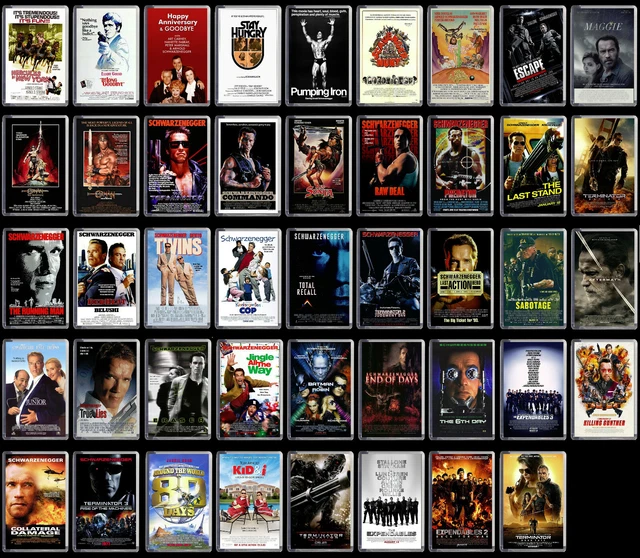 CLASSIC ARNOLD SCHWARZENEGGER Film / Movie Poster (1969 - 2019) Fridge ...