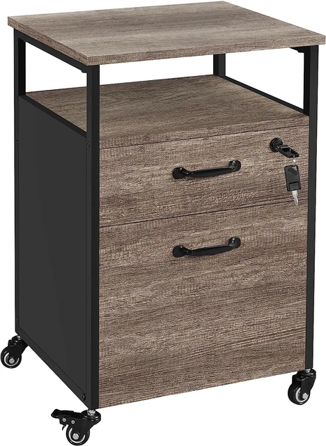 YAHEETECH ROLLCONTAINER MIT 2 Schubladen, Aktenschrank, offenes Fach ... YAHEETECH ROLLCONTAINER MIT 2 Schubladen, Aktenschrank, offenes Fach ...