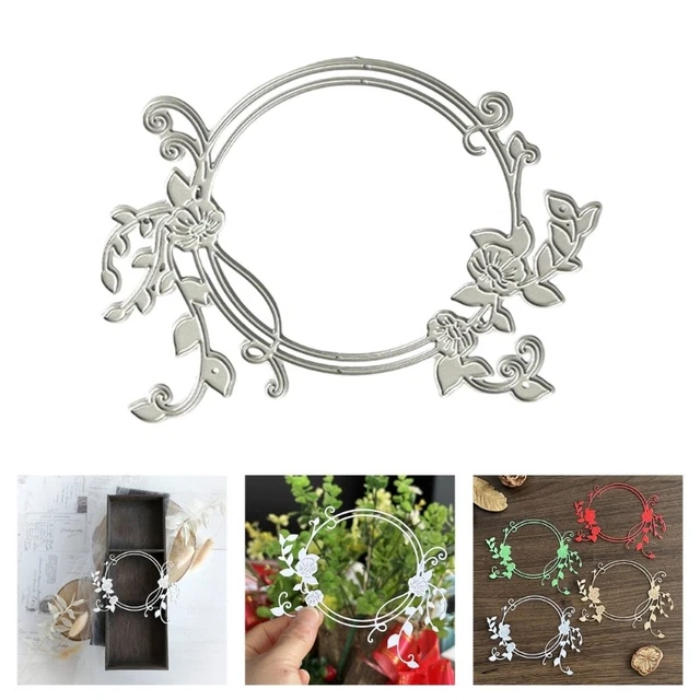 FLOWER WREATH CUTTING Dies Carbon Steel Die Cut Templates Embossing ...