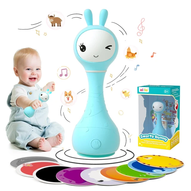 ALILO SMARTY BUNNY Baby Musical Rattle Toys for Infant 0-6-12-24 Months ...