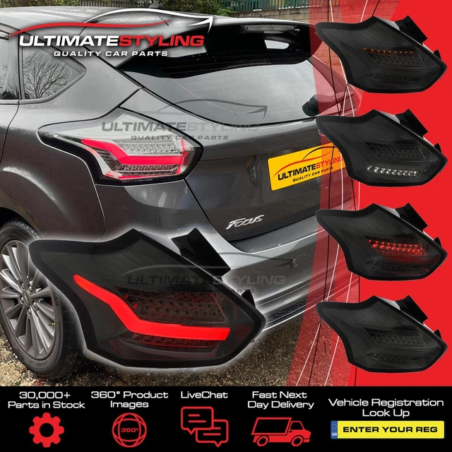 FORD FOCUS LED Rear Lights Mk3.5 2014-2018 Dynamic Flashers Smoked ST ...