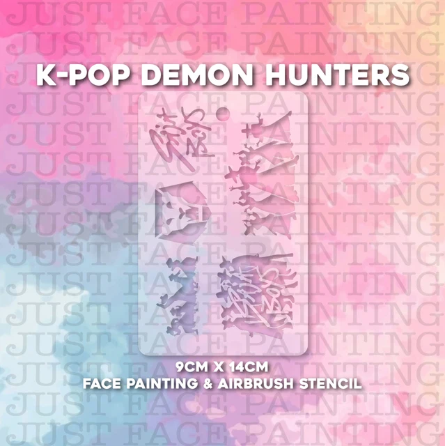 KPOP DEMON HUNTERS Saja Boys Face Painting Airbrush Stencil £11.84 ...
