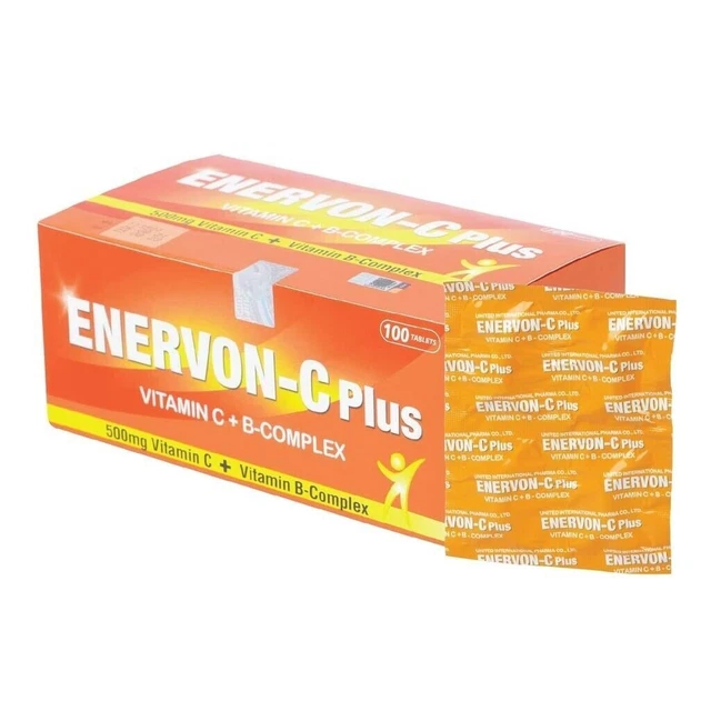 ENERVON-C VIT C 500mg + Vit B-Complex (100's) Increase Energy Immunity ...