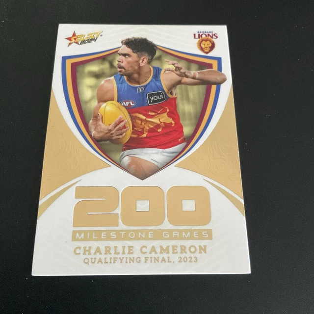 CHARLIE CAMERON 2024 Select AFL Footy Stars Milestone Card MG11 ...