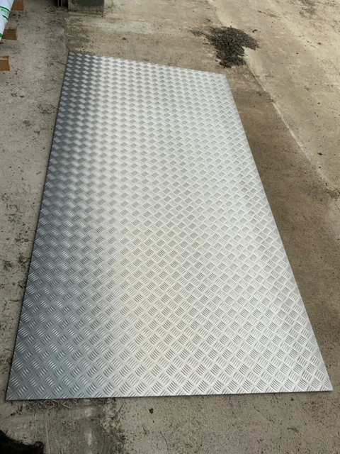 ALUMINIUM 5 BAR tread plate/chequer/durbar 2500mm x 1250mm (8’x4’) x ...