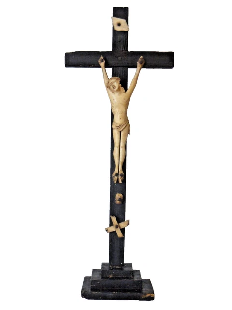 CRUCIFIX -CHRIST JANSENISTE - En croix - Agonisant- Os d'ovin - Dieppe ...