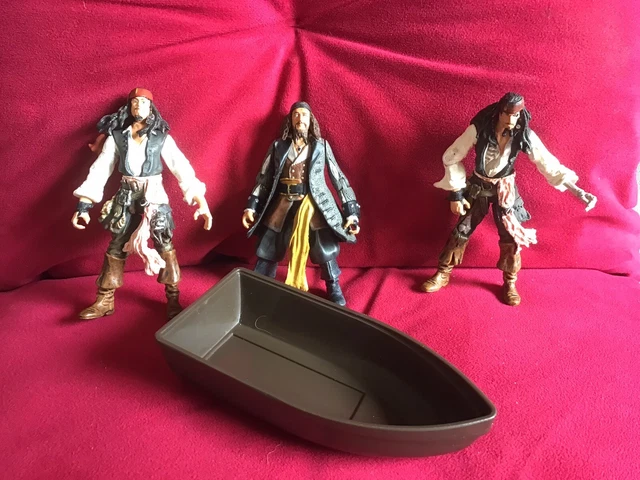 PIRATI DEI CARAIBI Zizzle 4"" Jack mezzo scheletro Barbossa Jack & Boat ...