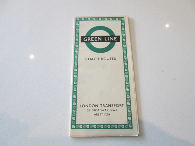 LONDON TRANSPORT GREEN Line Coach Routes Map 1961 (11/61) £5.60 ...