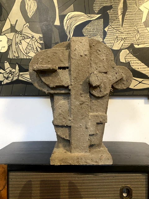 BRUTALIST CUBIST SCULPTURE Head Bust Brian Hopwood £200.00 - PicClick UK