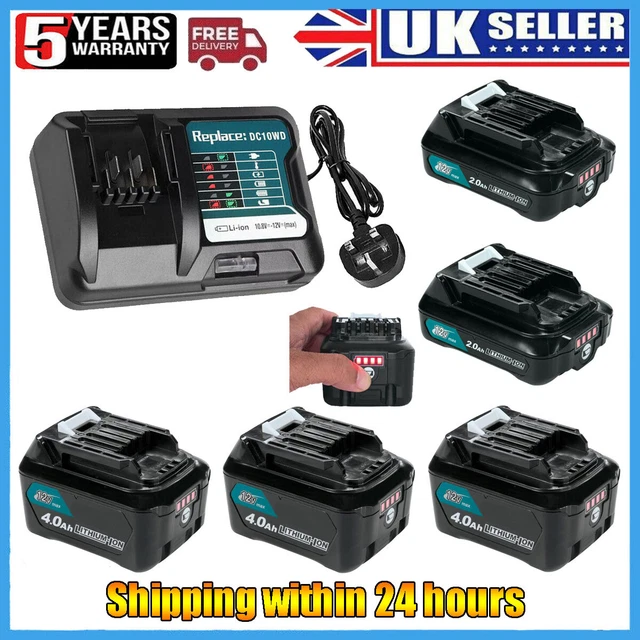 12V 4.0AH MAKITA Battery BL1041B 1040 10.8V BL1021 1020B 1015 Li-Ion ...