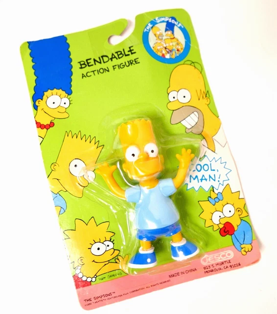 THE SIMPSONS BENDY Bart Bendable Action Figure Vintage 1990 Jesco NEW ...