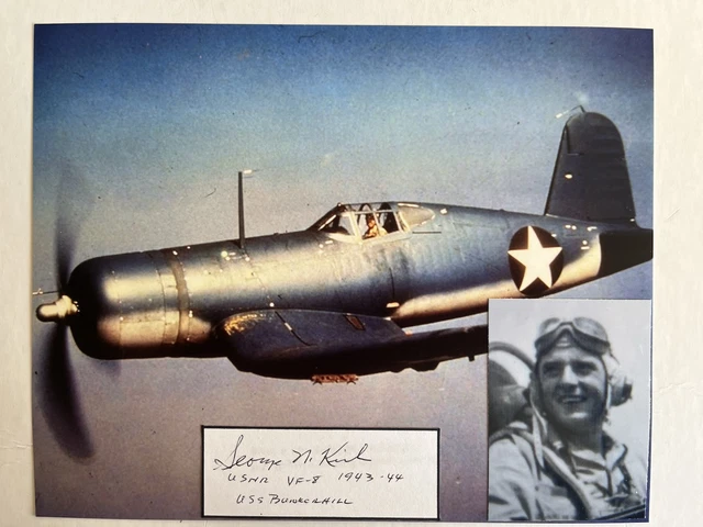 PHOTO MONTAGE + Signature WW2 US Navy Ace Pilot George Kirk £5.92 ...