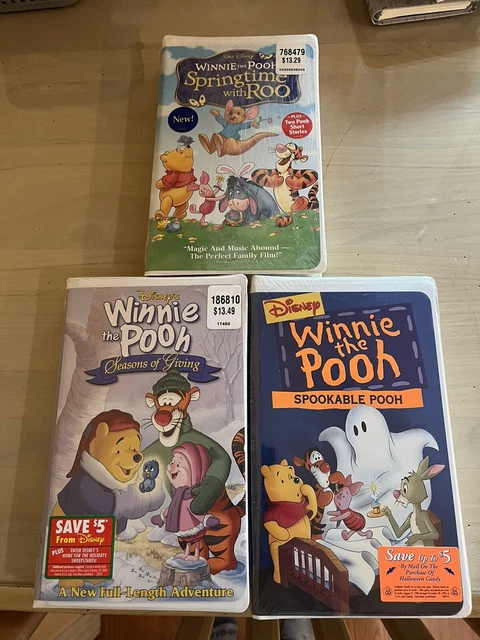3 LOT-WINNIE THE Pooh: Springtime with Roo VHS- NEW SEALED- Two Others ...