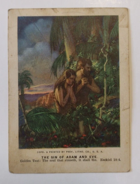 LITTLE BIBLE LESSON Pictures "The Sin of Adam and Eve" April 11, 1937 ...