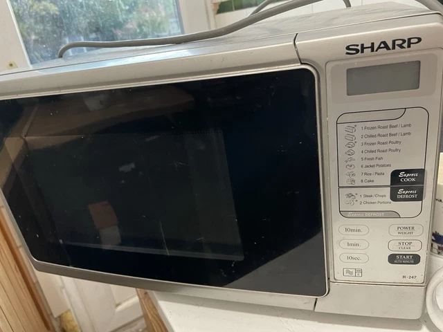 SHARP R-247 MICROWAVE 800 watt Silver £27.83 - PicClick UK