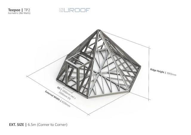 TIPI / TEEPEE / Glamping Pod / Shelter - Steel Frame | Teepee 002 £ ...