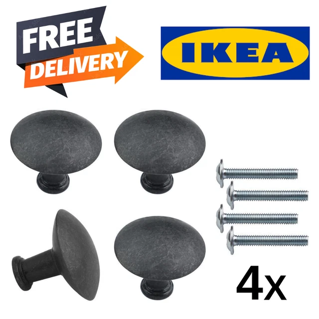 *GENUINE* IKEA 4X HEDRA HEMNES Furniture Knob Handles & Screws (117616) - SMALL £4.05 - PicClick UK